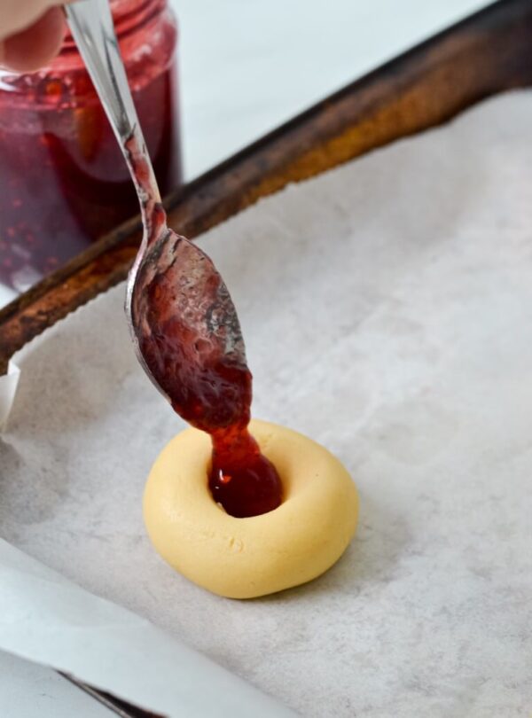 Raspberry Jam Drop Biscuits - Baking Recipes - The Cooking Collective