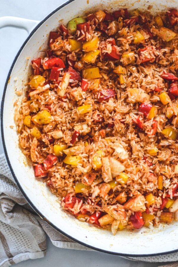 One Pot Spanish Chorizo "Fried" Rice - The Cooking Collective