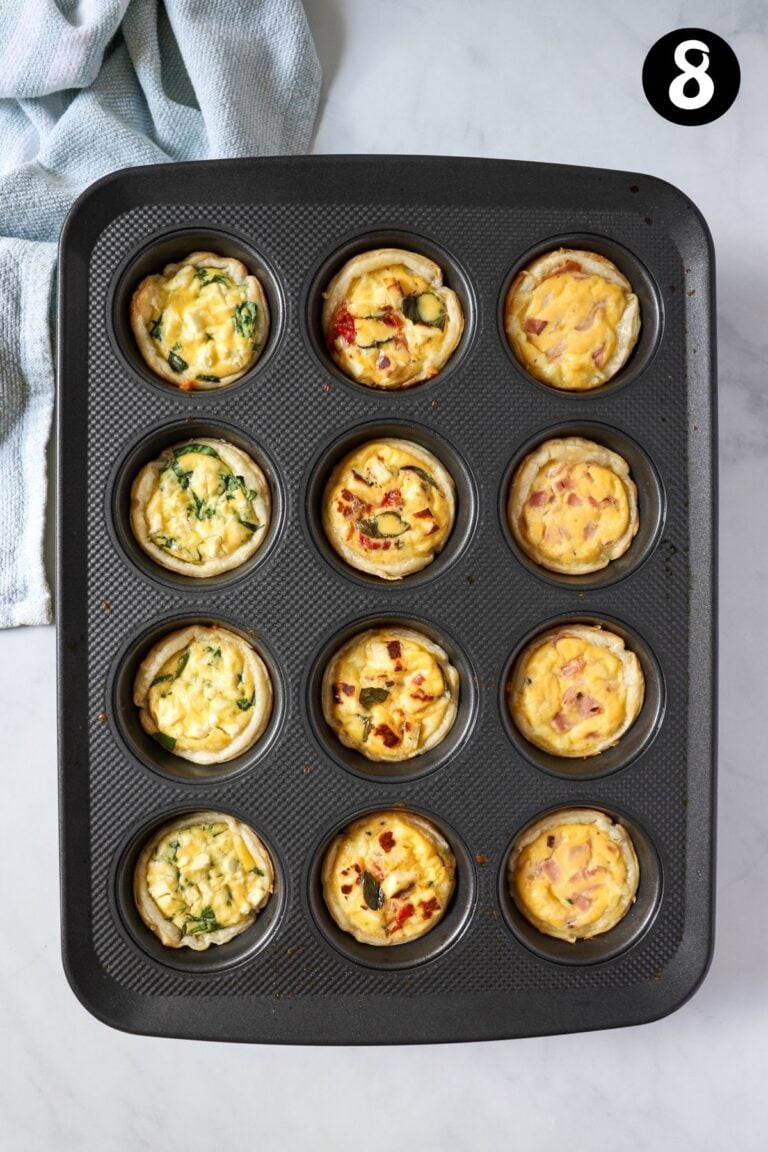Puff Pastry Mini Quiches - Any Flavour - The Cooking Collective