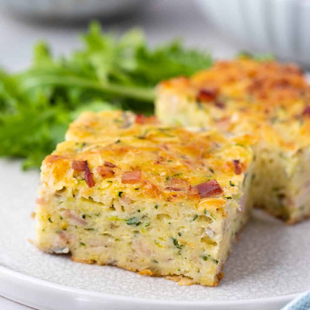 Easy Zucchini Slice with Bacon - The Cooking Collective