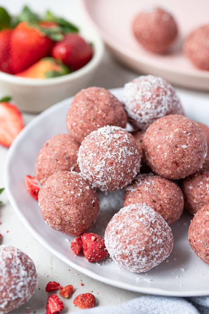 Strawberry Bliss Balls - The Cooking Collective