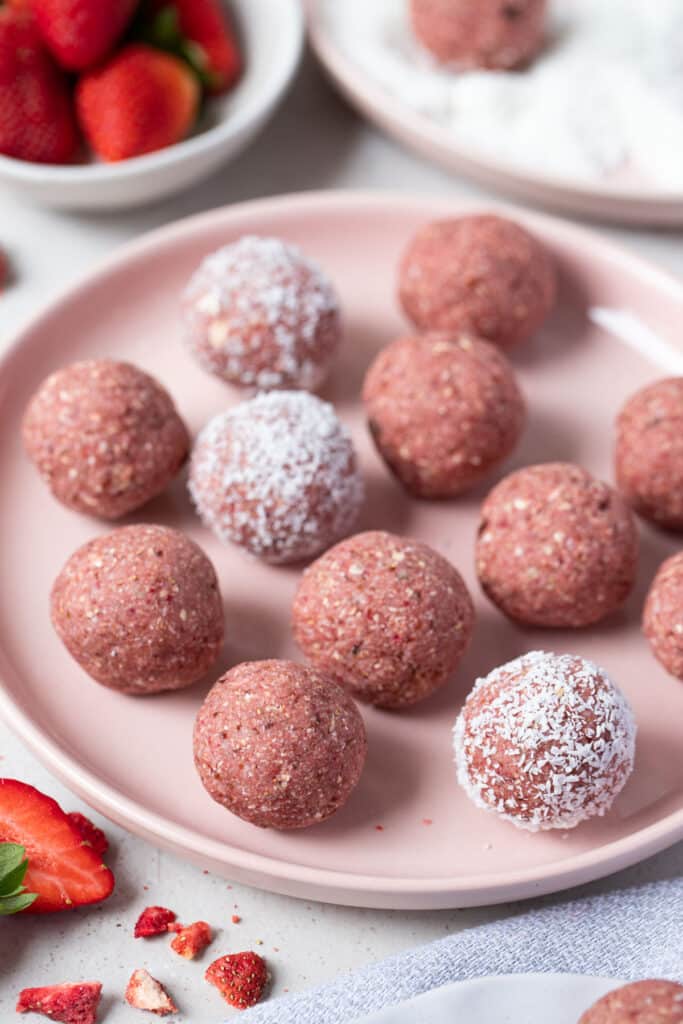 Strawberry Bliss Balls - The Cooking Collective