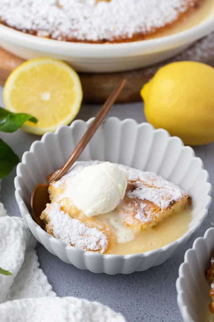 Lemon Delicious Pudding (Self-Saucing) - The Cooking Collective
