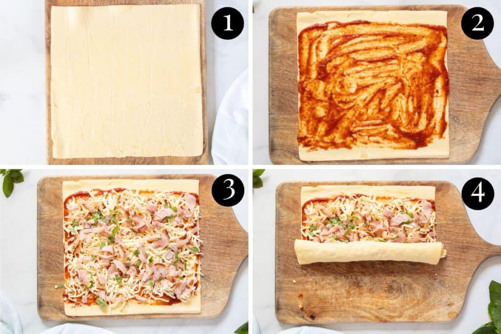 Puff Pastry Pizza Scrolls - The Cooking Collective