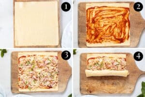 Puff Pastry Pizza Scrolls - The Cooking Collective